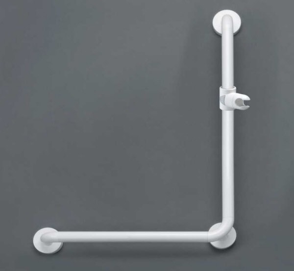 Haltegriff mit Brausehalter 90 Grad S200 weiss 790 x 590 mm